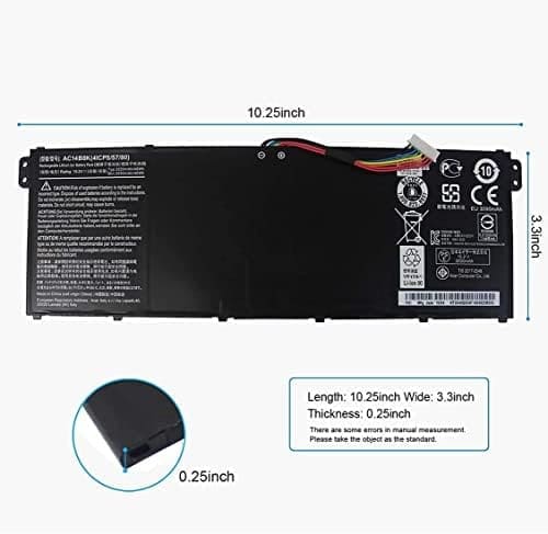 AKKEE AC14B8K 4ICP5/57/80 Batería para Acer Chromebook CB3-111 CB5-311 ...